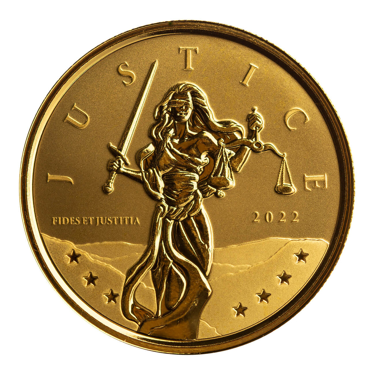 2022 Gibraltar Lady Justice 1 oz Gold Coin – AMTV Gold
